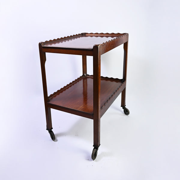 Scalloped Mahogany Drinks Trolley Rock The Heirloom