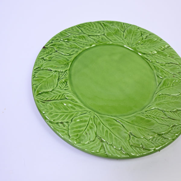 Large Olive Leaf Green Plate - Rock the Heirloom