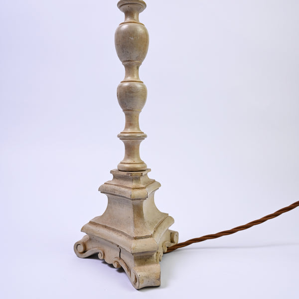 Carved Wooden Lamp Stand - Rock the Heirloom